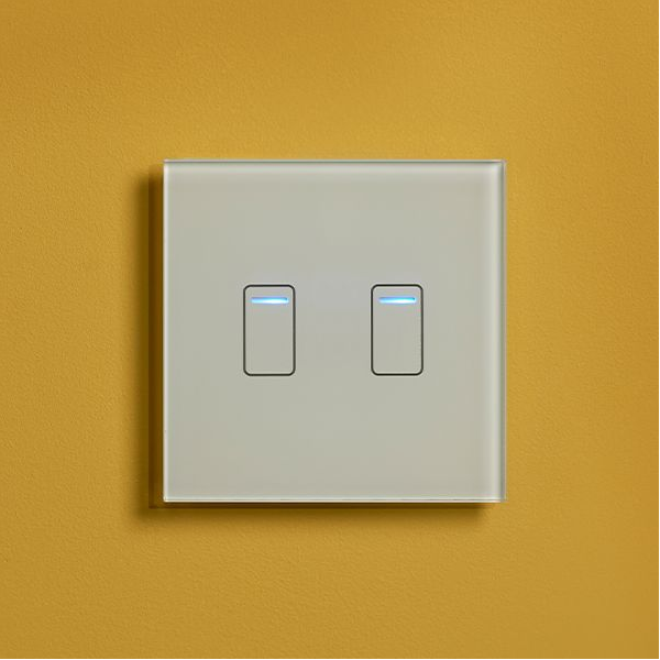 Retrotouch Crystal Touch Switch 240v 2G 2W (White) 01403 UK