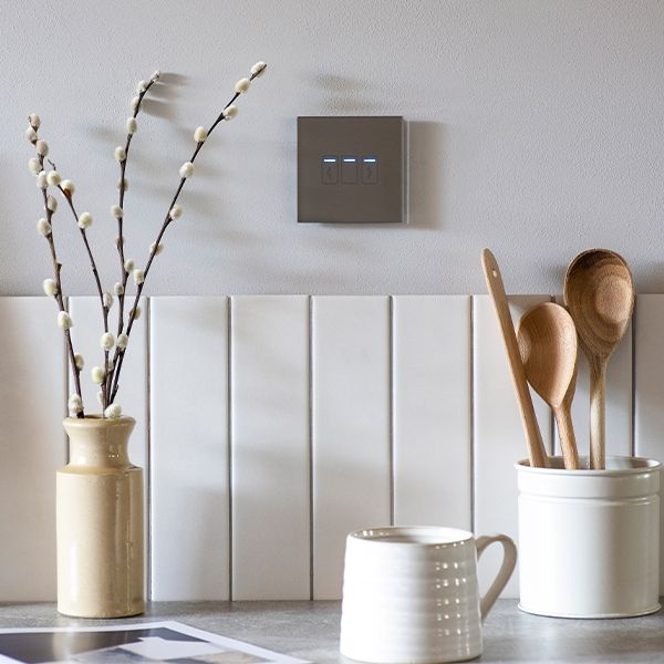 Retro touch Crystal Touch Shutter Wifi Switch 1G (Grey) 01492 UK