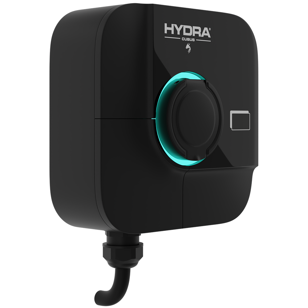HYDRA CUBUS 7kW Socketed EV Charger (Black) HC-7-SO-BLK UK