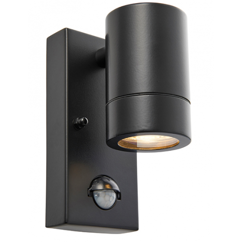 Saxby Lighting 75435 Palin PIR 1lt wall IP44 7W (Black) UK