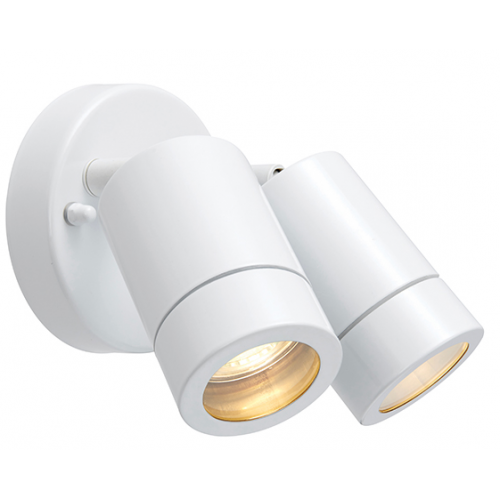 Saxby Lighting 75444 Palin 2lt spot wall IP44 7W(White) UK