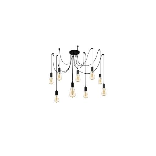 Searchlight Squiggle 9Lt Pendant Black 9669-9BK UK