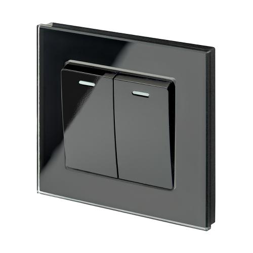 Retrotouch Crystal Mechanical Retractive Pulse 2G Light Switch (Black ...