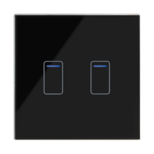 Retrotouch Crystal Touch Dimmer Switch 240v 2G 1W (Black) 01433 UK