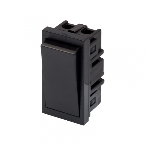 Retrotouch 10A 2 Way Rocker Module 25 x 50mm (Black) MOD-09043 UK