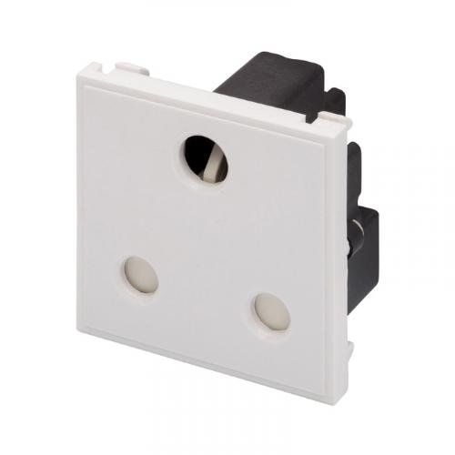 Retrotouch 15A Round Pin Socket Module 50 x 50mm White