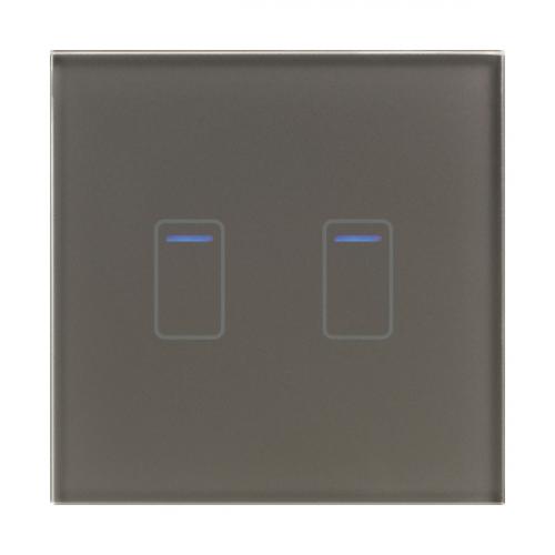 Retro touch Crystal Touch Dimmer Switch 2G 1W (Grey) 01435 UK