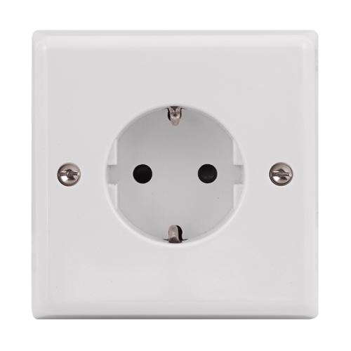 Click Scolmore Polar Single European Socket BA037PW UK
