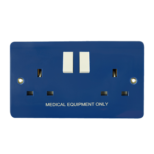 Click CMA637BL 13a 2g Dp Sw Blue Medical Socket Te Ce MODE UK
