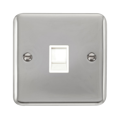 Click DPCH115WH Single Rj11 Telephone Socket Deco Plus UK