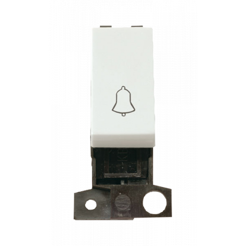 Click MD005WH 10a 1 Way Retractive SwitchBellModul MiniGrid UK