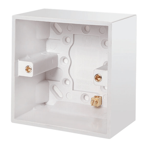 Click PRW085 1 Gang 47mm Deep Pattress Box Polar UK