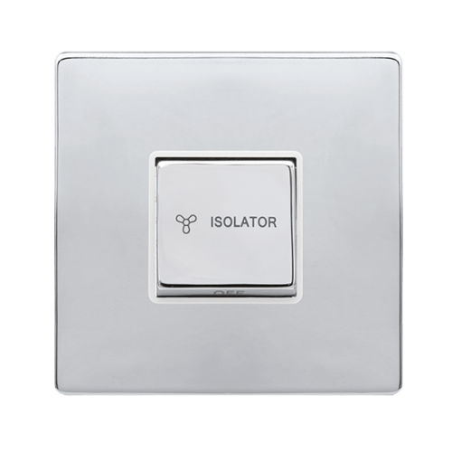 Click Scolmore 10a Ingot 3 Pole Fan Isolation Switch Polished Chrome ...