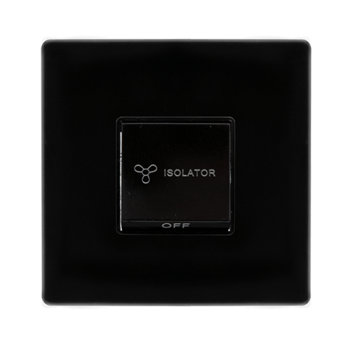 Click Scolmore 10a 3 Pole Fan Isolation Switch Metal Black Cover Plate ...