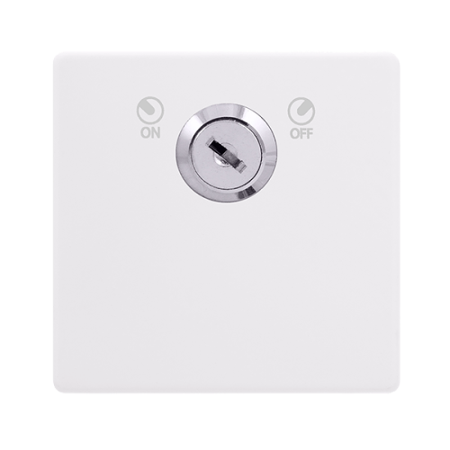 Click Scolmore 20a Double Pole Key Lockable Switch Polar White Cover ...