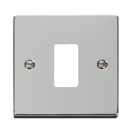 Click VPCH20401 Gridpro 1 Gang Deco Plate Chrome GridPro UK