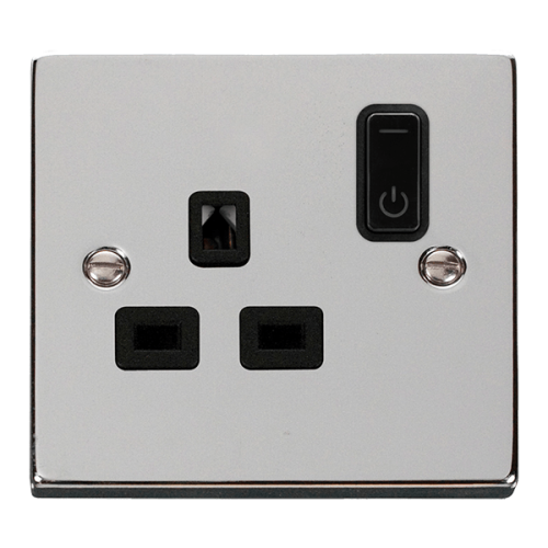 Click Scolmore Ingot 13a 1g Rf Smart Socket Deco Ch Bk VPCH30535BK UK