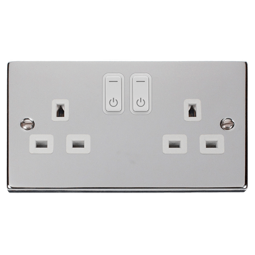 Click Scolmore Ingot 13a 2g Rf Smart Socket Deco Ch Wh VPCH30536WH UK