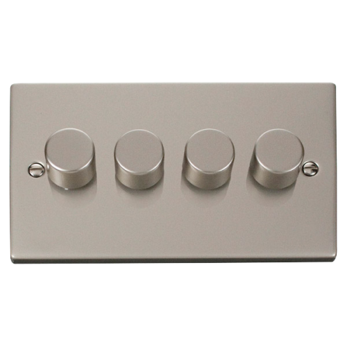 Click Scolmore 4 Gang 2 Way 400va Dimmer Switch VPPN154 UK