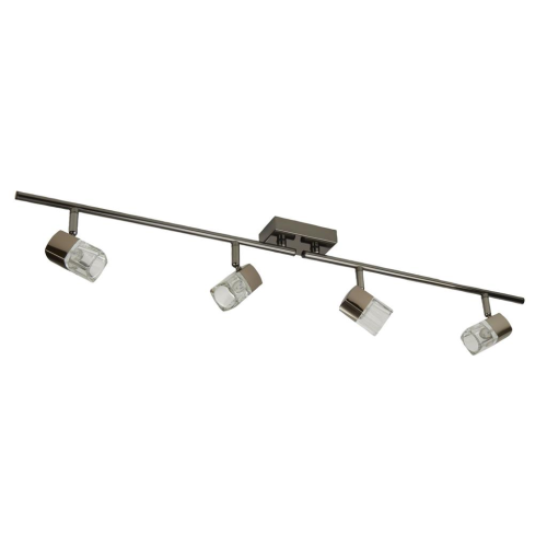 Searchlight Blocs 4lt Split Bar Spotlight Chrome Clear Glass 9884BC UK
