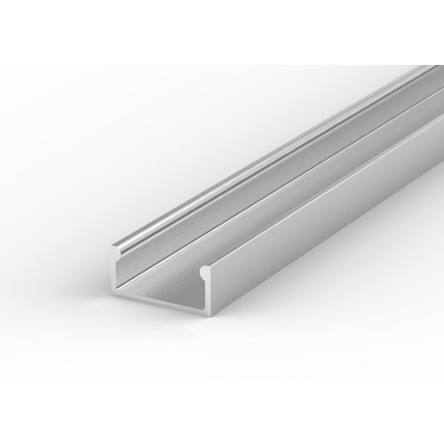 DTS Aluminium Silver Surface Flat LED Profile 2M Length DTS-FLATSIL UK