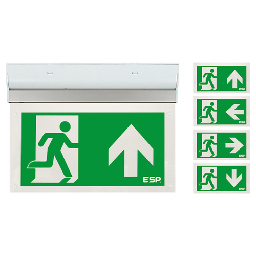 ESP Duceri Emergency Exit Sign 3w Led Ip20 All Legends Lithium Battery ...