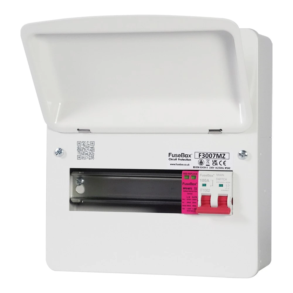 FuseBox F3007MZ New 7 Usable Way RCBO Consumer Unit With Surge ProtectionUK