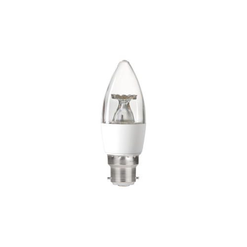 Integral Candle Bulb B22 470Lm 4.9W 4000K Dimmable 240 Beam Clear ...
