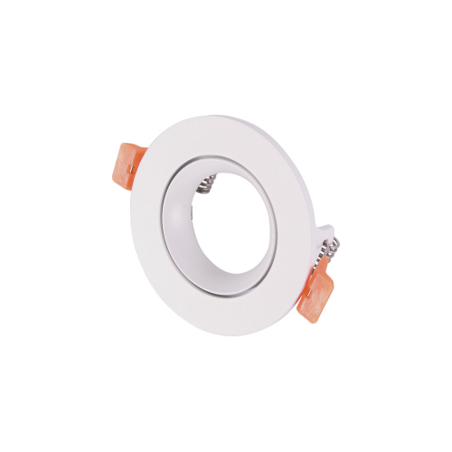 Integral Downlight For Led Gu10 75Mm Cutout Ip20 White Round 55 Deg Two ...