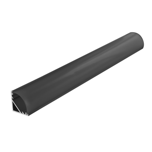 Integral Profile Corner Surface Mount Black Anodised 1M Frosted Diffuser 20X20Mm ILPFC046B UK