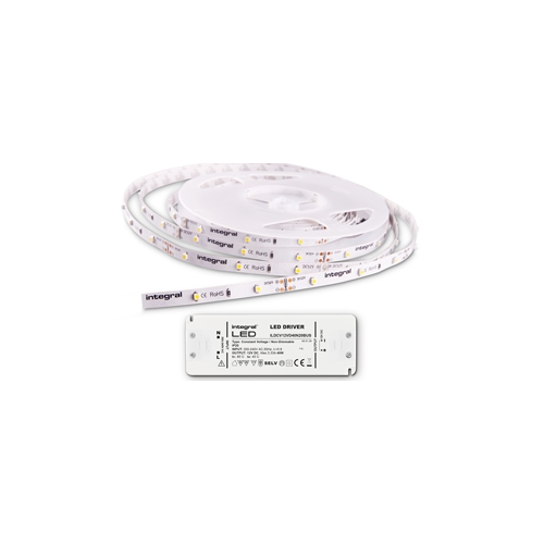 Integral ip33 led strip and driver kit, led strip lighting, ILSTWHIA063W UK