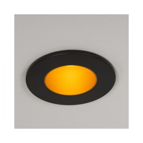 KSR Lighting Qr Pro Black Rim With Matt Gold Baffle KSRDL432 UK