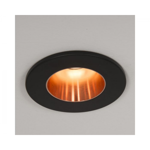 KSR Lighting Qr Pro Black Rim With Rose Gold Baffle KSRDL433 UK