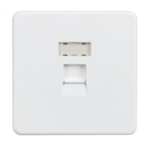 Knightsbridge Screwless RJ45 network outlet (Matt White) SFRJ45MW UK