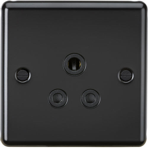 Knightsbridge 5a Unswitched Socket Matt Black CL5AMB UK