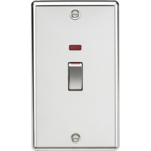 Knightsbridge 45a 2g Dp Switch With Neon Polished Chrome CL82MNPC UK