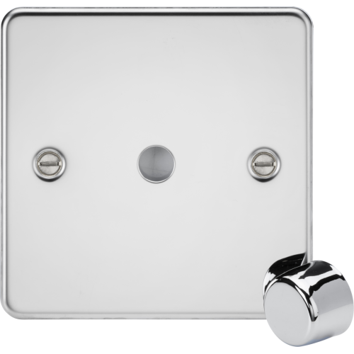 Knightsbridge 1g Dimmer Plate With Matching Metal Dimmer Cap Polished ...