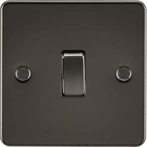 Knightsbridge Flat Plate 20a 1g Dp Switch Gunmetal FP8341GM UK