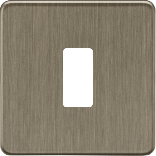 Knightsbridge 1g Grid Faceplate - Antique Brass GDSF001AB UK