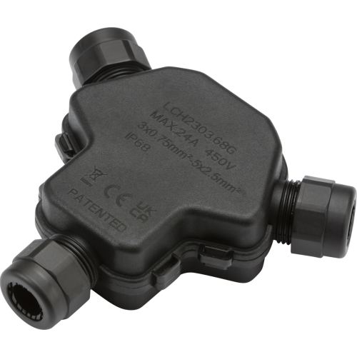 Knightsbridge Ip68 3-way Weatherproof Gel Junction Box JB0014 UK
