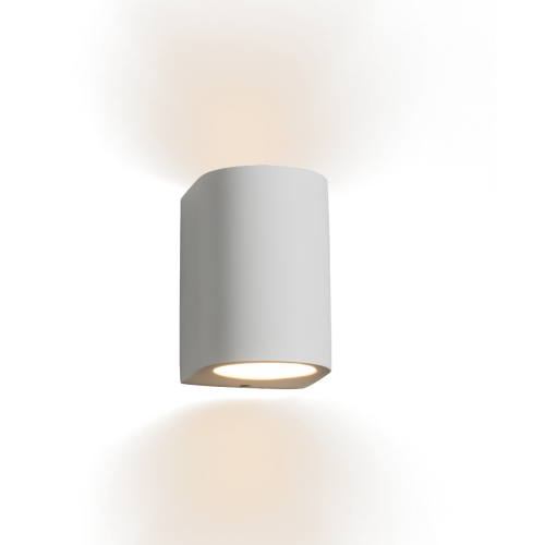 Knightsbridge 230v G9 40w Curved Up And Down Plaster Wall Light PWL5 UK