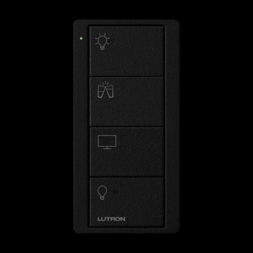 Lutron Lutron Pico Rf Ra2 4 Button Room Living (black) PK2-4B-TBL-P01 UK