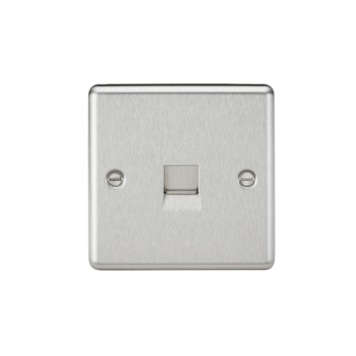 Knightsbridge Telephone Extension Outlet (Brushed Chrome) CL74BC UK