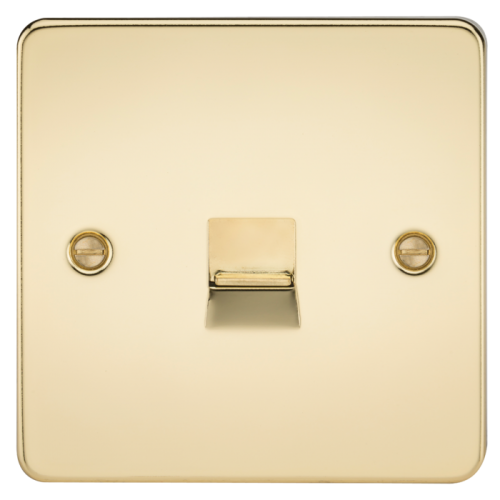 Knightsbridge Flat Plate Telephone Master Socket (Polished Brass ...