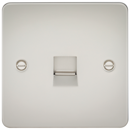 Knightsbridge Flat Plate Telephone Master Socket (Pearl) FP7300PL UK
