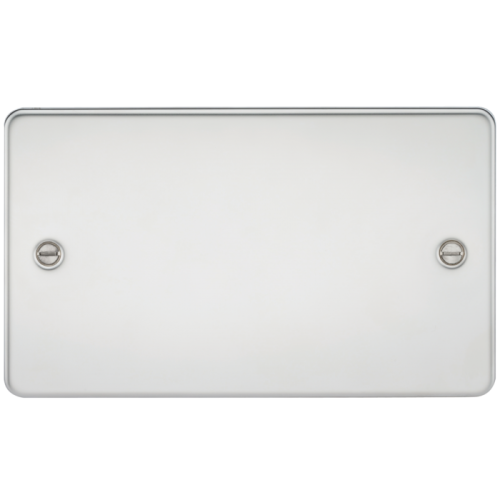 Knightsbridge Flat Plate 2G Blanking Plate (Polished Chrome) FP8360PC UK