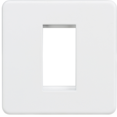 Knightsbridge Screwless 1G Modular Faceplate (White) SF1GMW UK