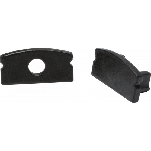 ML ACCESSORIES Aluminium Surface Mount Profile End Caps Black 1MSURBKCAP UK