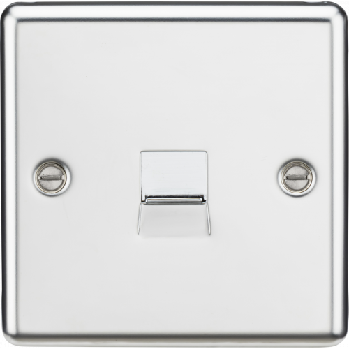 Knightsbridge Telephone Extension Outlet Rounded Edge Polished Chrome ...