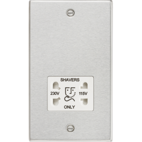 Knightsbridge 115 230v Dual Voltage Shaver Socket With White Insert ...